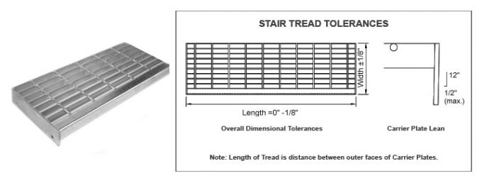 Welded Import Steel Stair Treads Grating Thickness 3 / 4 / 5mm Bar