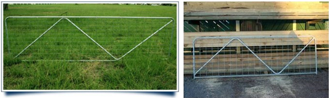Heavy Duty Livestock Gates And Panels , Wire Mesh Galvanized Farm Gates