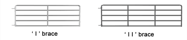 Power Coating Steel Farm Gates 3.0mm - 5.0mm Wire Diameter 25NB Pipe Frame