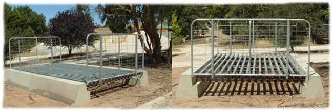 Fully Welded Hot Dipped Galvanised Cattle Guard Grid , Steel Cattle ...