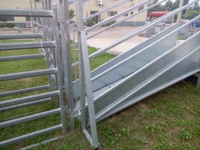 Custom Leveled Livestock Loading Ramp Plans Hardwood Timber Floor