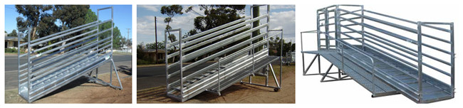Strong Sheep Loading Ramp , Fully Welded Construction Portable Sheep Ramp