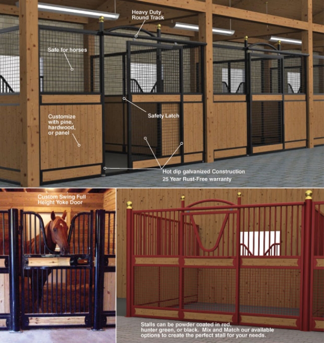 Portable Horse Stall Gates - Custom Wood Swing Stalls
