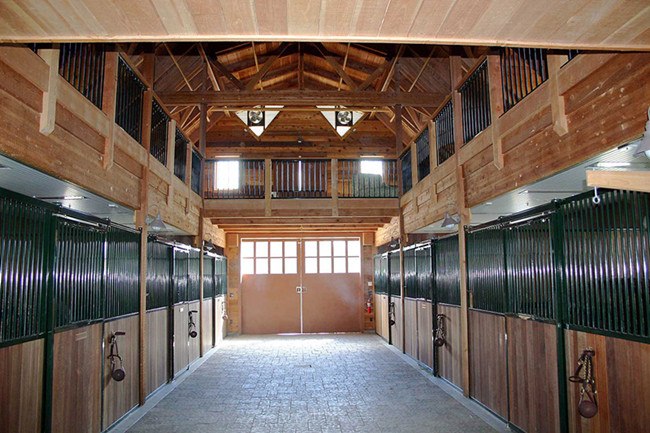 European Style Metal Horse Stalls with Sliding/Hinged Doors