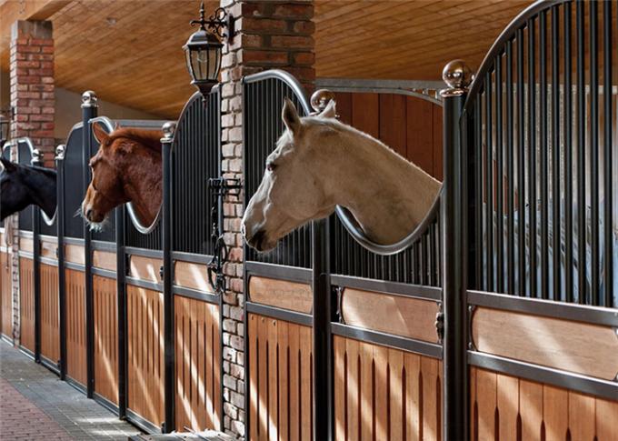 Farm Equipment Horse Stable Box , Horse stall Panels With 20mm Bamboowood