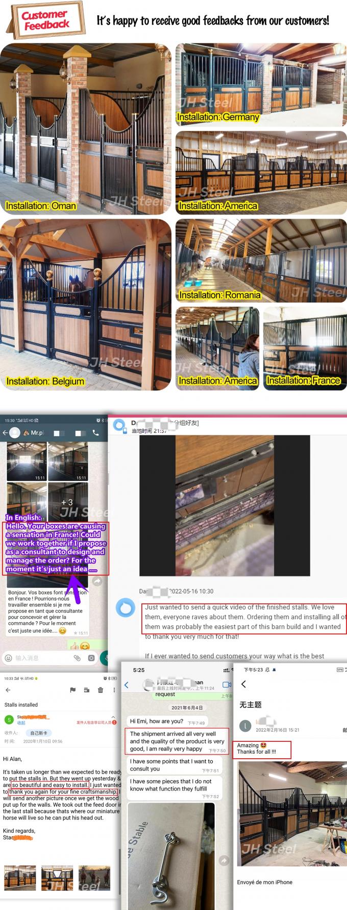 2200mm Modular Horse Stalls Barns With Latches Boarding For Pre Built ...