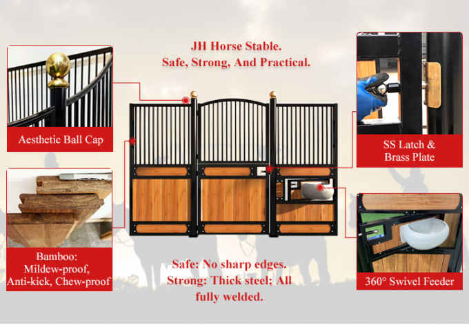 Galvanized European Horse Stalls - Custom Outdoor Stable Panels