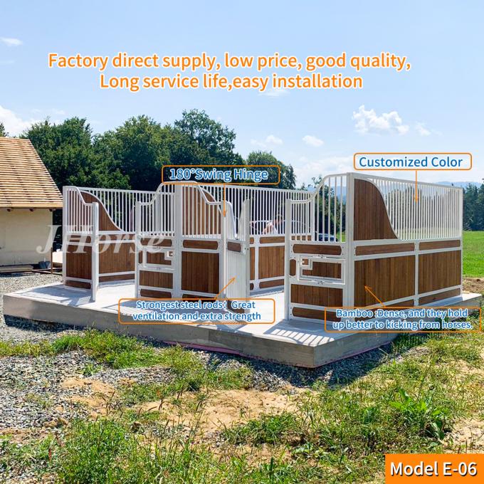 4x4m Free Standing Bamboo Modular Horse Stable Box Prefabricated