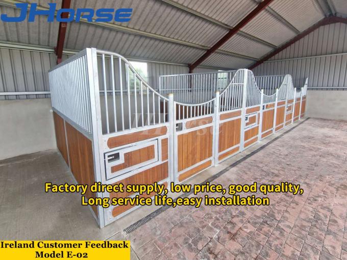 Safe Steel Structure Prefabricated Horse Stable 10ft 12ft 14ft Black ...