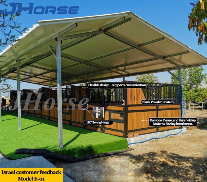 Galvanized Steel Euro Horse Stalls - Weatherproof & Customizable