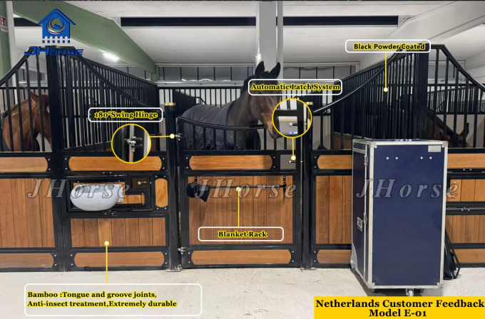 12ft Solid Horse Stalls Horse Stables Panels Fronts With Bamboo Wood ...