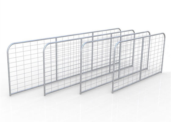 Galvanized Steel Farm Gates Pre Fitted Collared ’N’ Stay 16ft Height