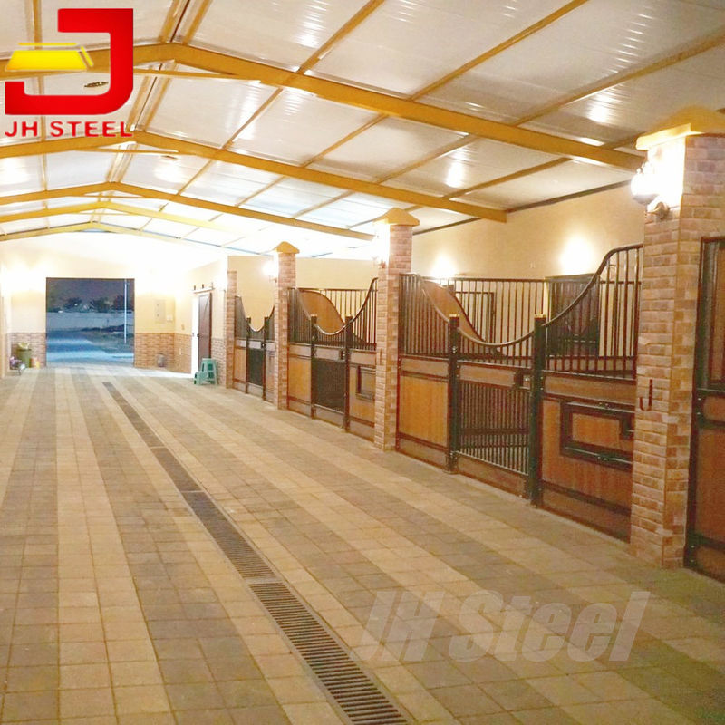 High Rigidity Metal Board Bamboo Pine Wood Horse Stall Fronts 3m-4.2m
