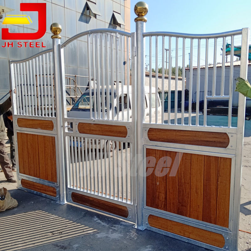 Security Hot Dipping Galvanized Bamboo Permanent Horse Stall Fronts ...