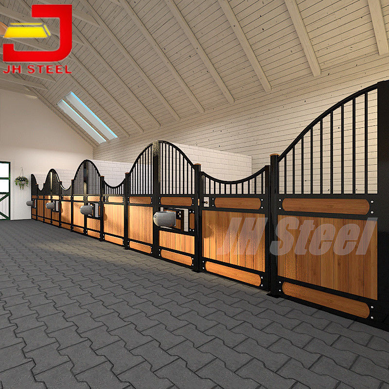 Indoor Premade Steel Stable Bamboo Safety European Horse Stall Portable
