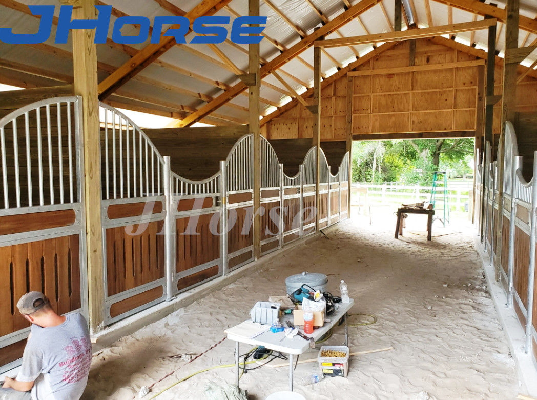 Safety Bamboo Board Horse Stable Box Horse Stall Panel With Sliding Door