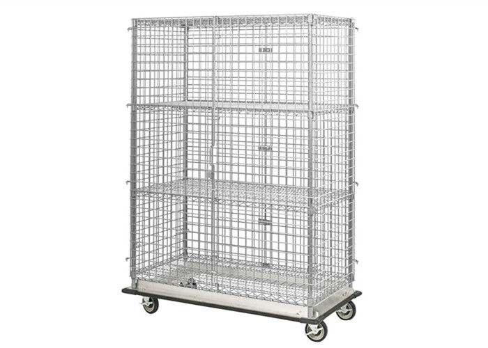 Heavy Duty Steel Mesh Security Cage With 24" X 60" Mobile Security Gate