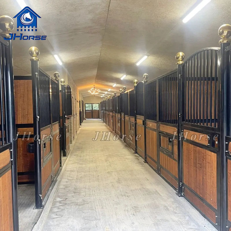 Custom Horse Stall Front Panels - Bamboo/Pine, Galvanized