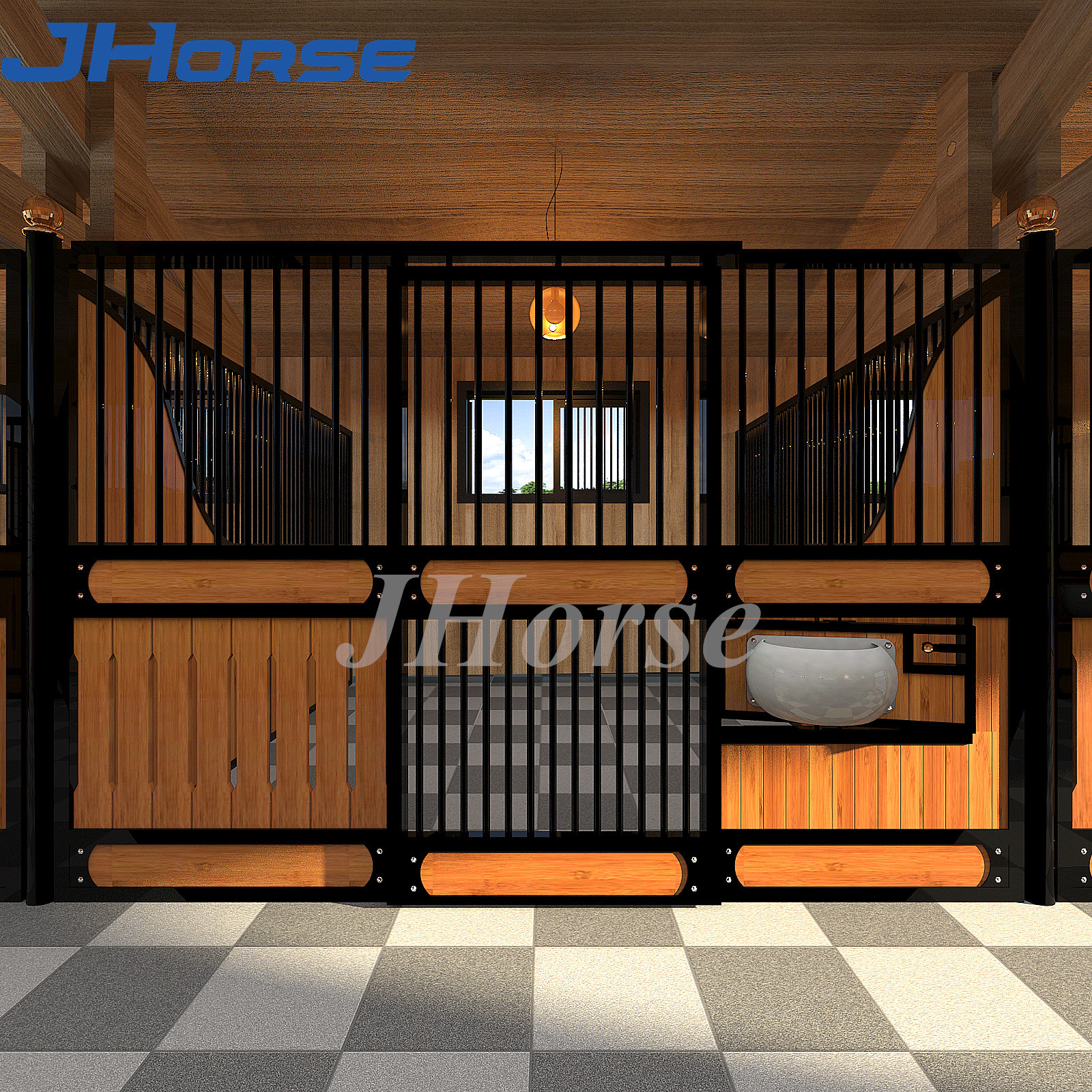 Durable Bamboo Wood European Horse Stalls | Custom Sizes