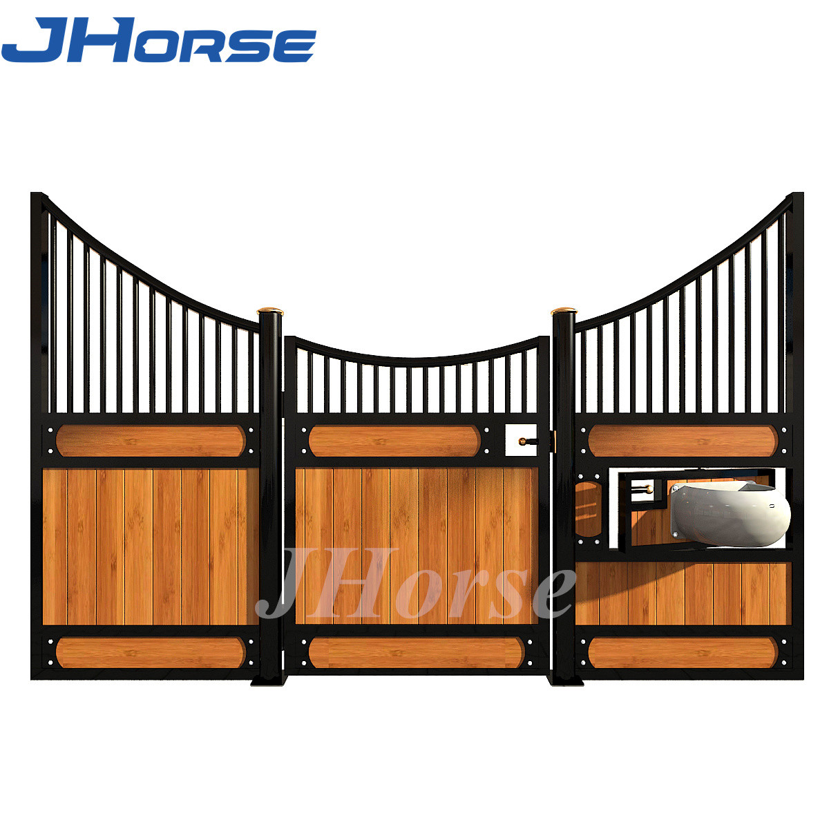 Customizable Horse Stall Fronts Durable Powder Coating Bamboo Frame