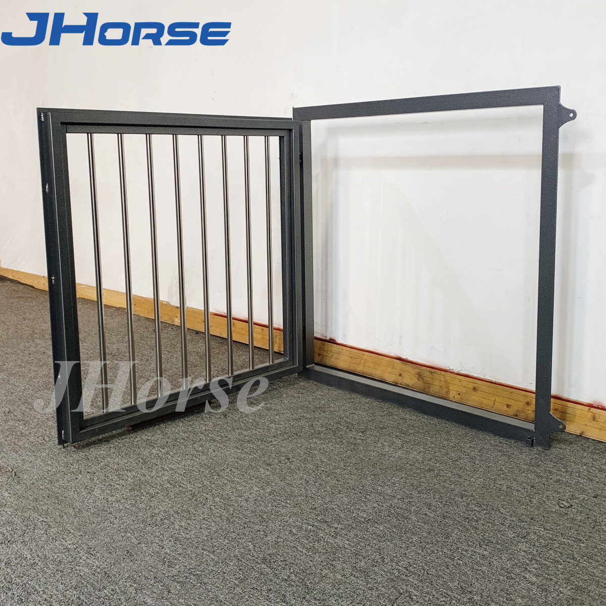 Steel Prefab Bamboo Infill Horse Stall Horse Barn Door Hinged Windows ...