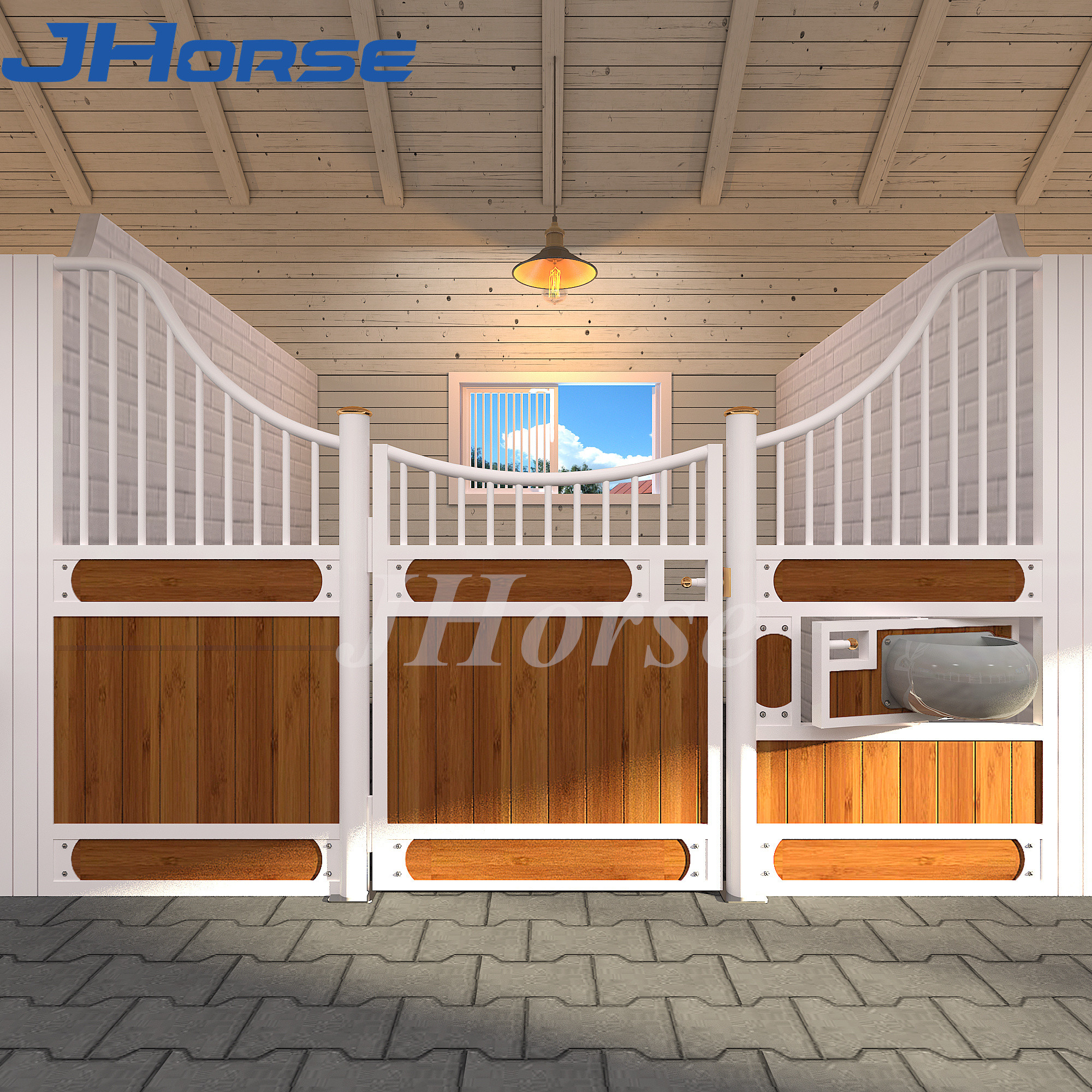 2.2m Height Box Stable European Horse Stalls Equestrian Doors Equine Fronts