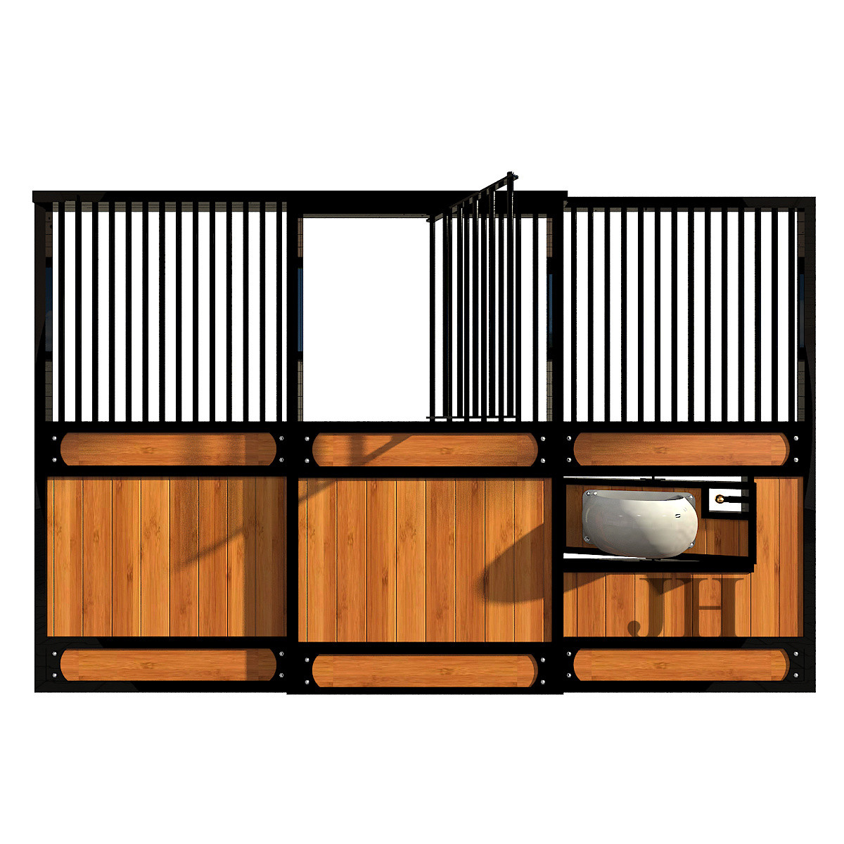 JingHua High Quality Bamboo Horse Stables Stall with sliding door