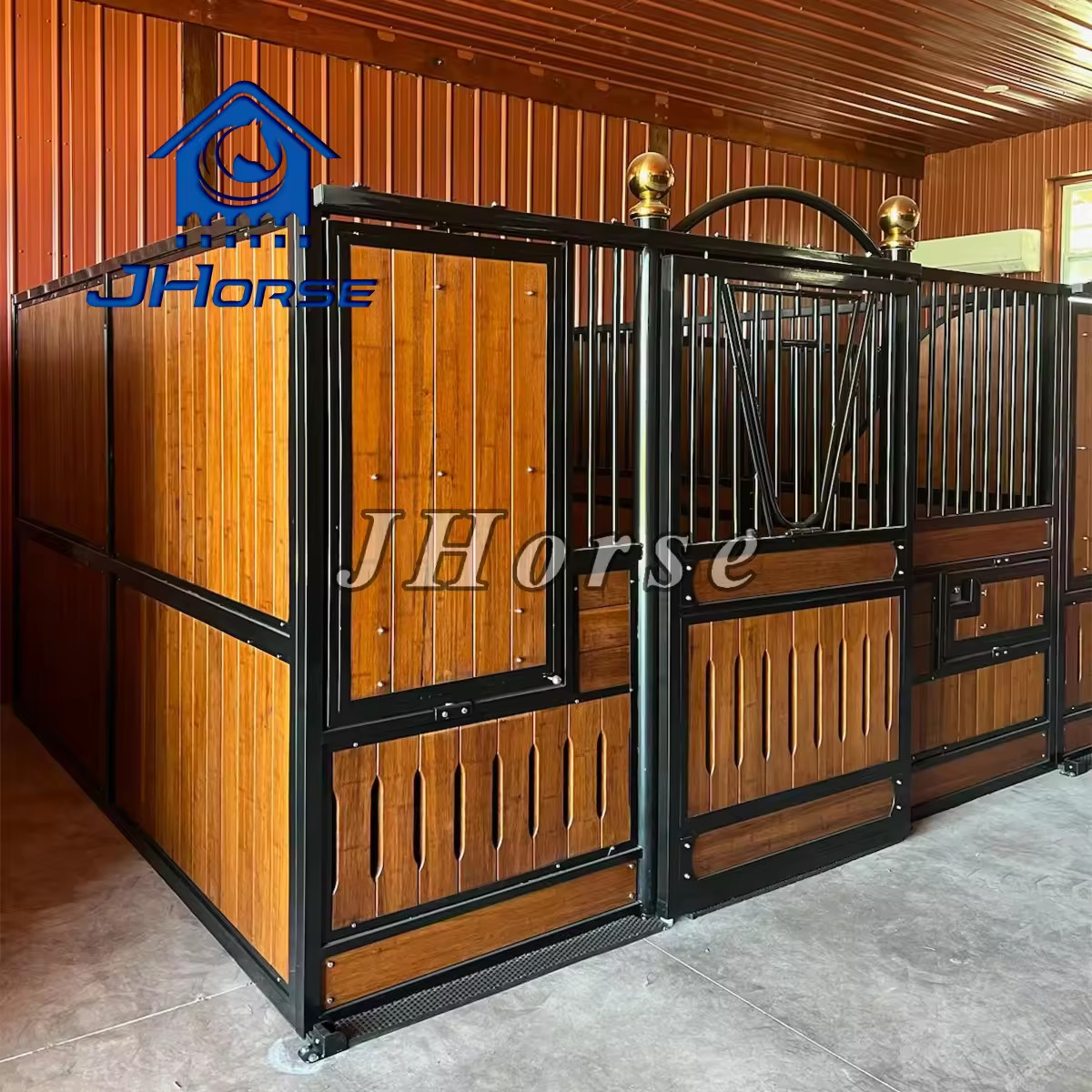 Galvanized Steel Custom Build Bamboo Horse Stable Planks Stall Fronts