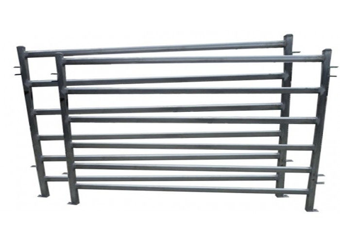 Two W Square Portable Yard Panels , Stable Tubing Rail Cattle Rail Panels