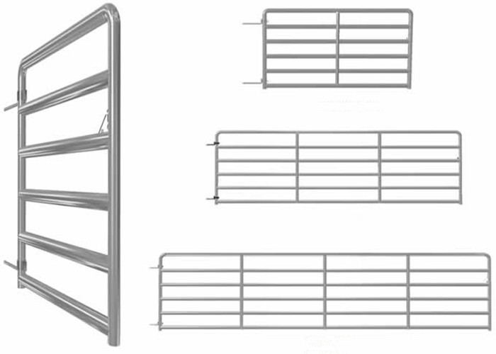 10ft / 12 Foot Galvanized Farm Gate , 25nb Pipe Livestock Metal ...