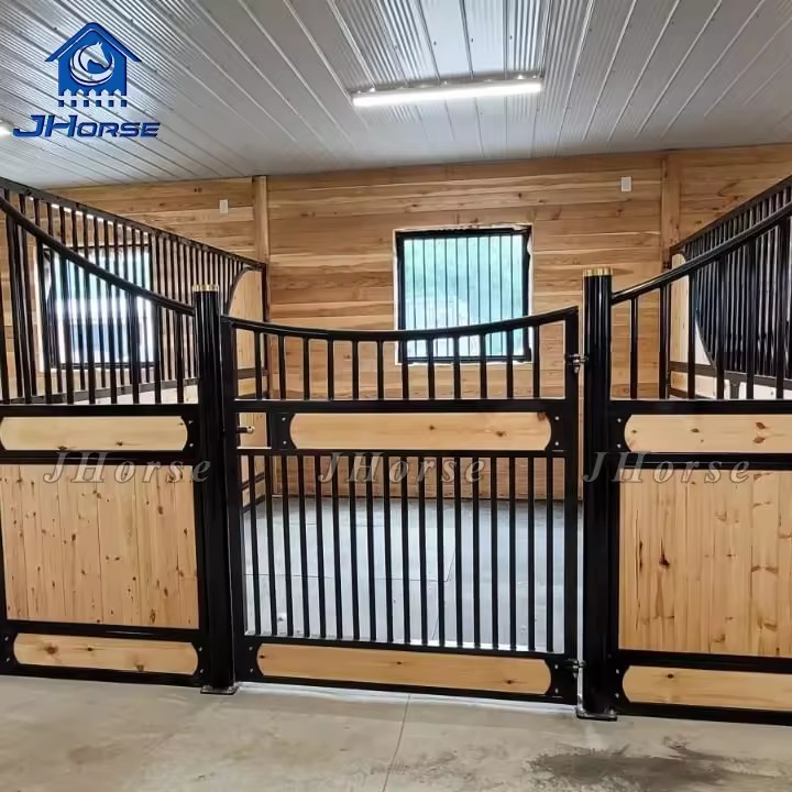 Sturdy Welded Horse Stall with Swing Door or Sliding Door