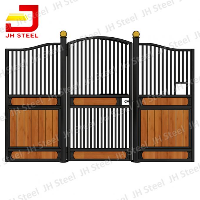 Metal Horse Stall Fronts Fence Panel Stable With Sliding Door Or Swing Door